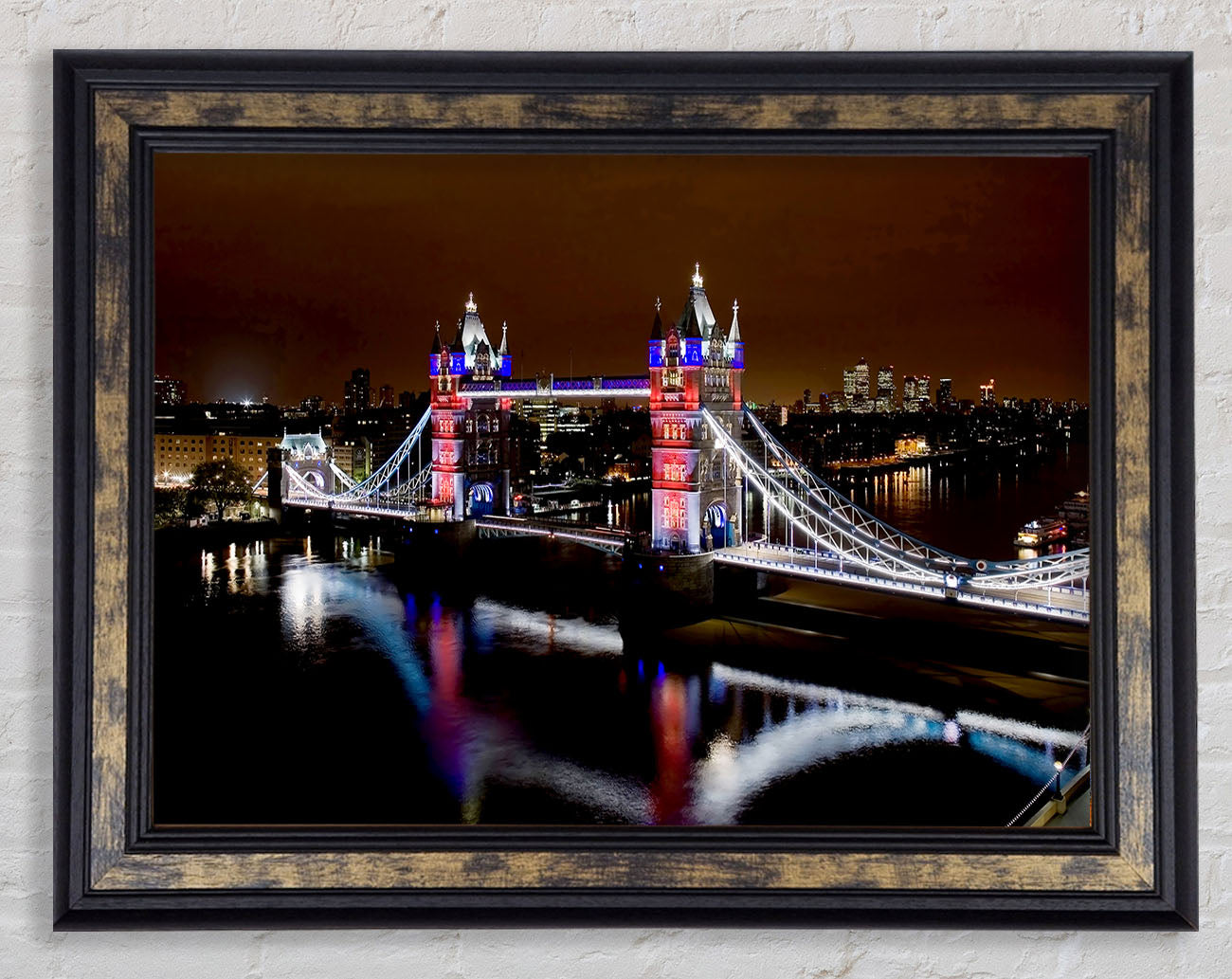 London Tower Bridge Lights Framed Print – Stunning Decor – Wallart-Direct