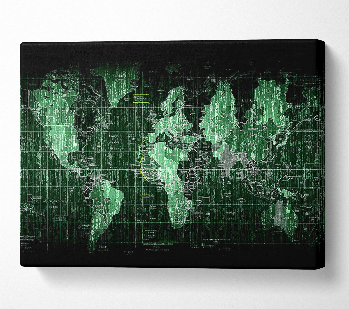 Matrix World Map Canvas - Stunning Wall Art for Your Home – Wallart-Direct