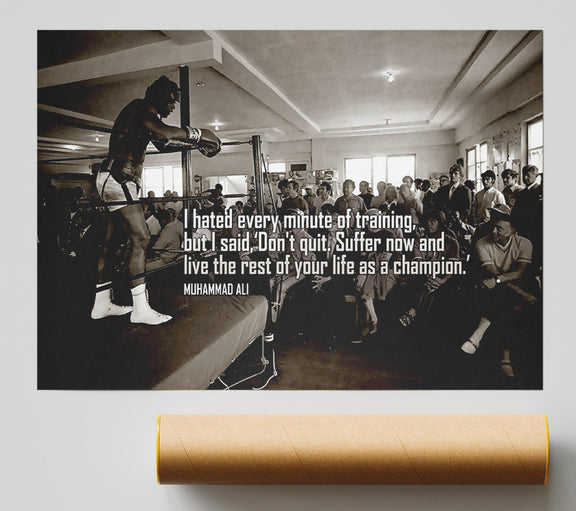 Motivational Quote Muhammad Ali Motivational Poster – Wallart-Direct