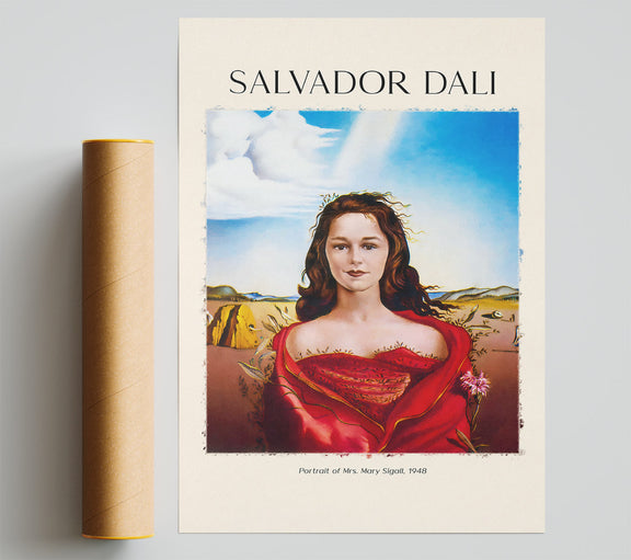 Portrait Of Mrs. Mary Sigall. 1948 By Salvador Dali – Wallart-Direct