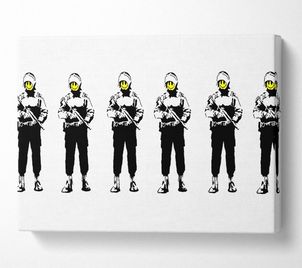 Smiley Face Line-Up Canvas - Brighten Your Space with Joy! – Wallart-Direct